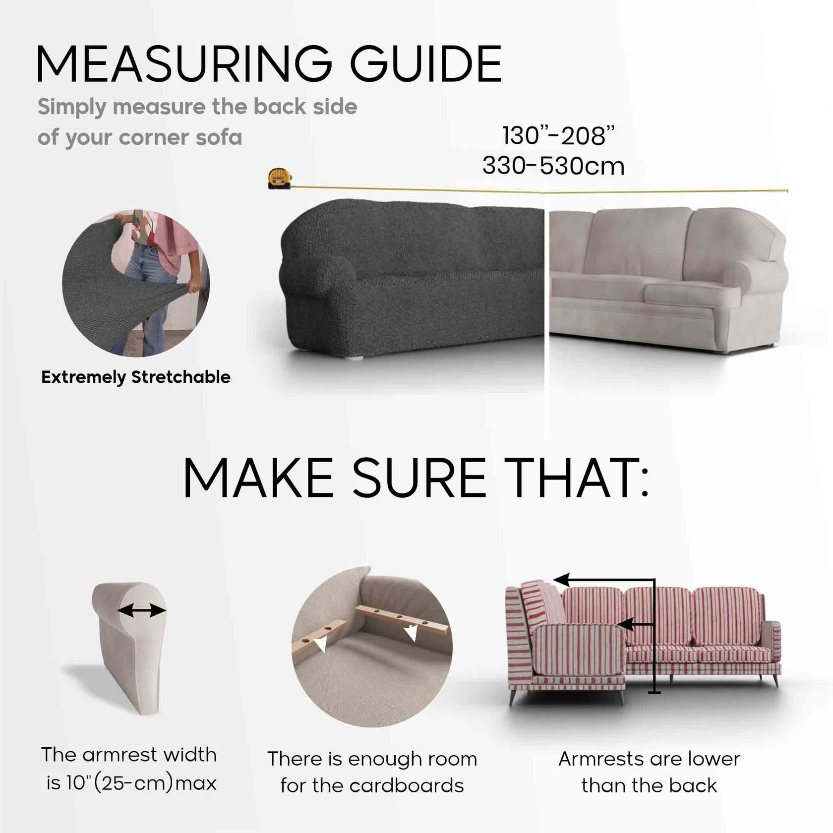 Corner Sofa Cover - Tiffany, Microfibra – Menotti Sofa Covers